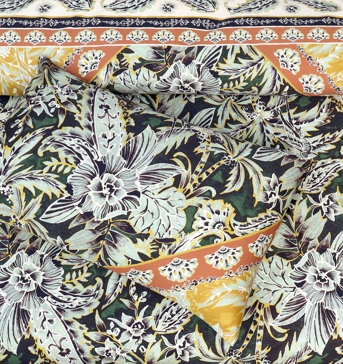 4 Pillow Digital Cotton Satin Bed Sheet - Turkish scenery – TextileTribe