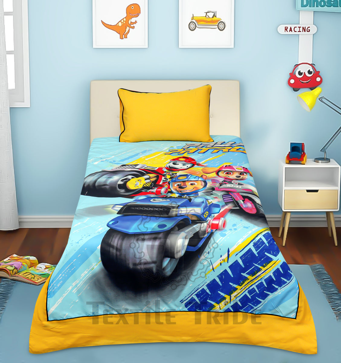 Cartoon Character Bed Sheet - Paw patrol rocking – TextileTribe